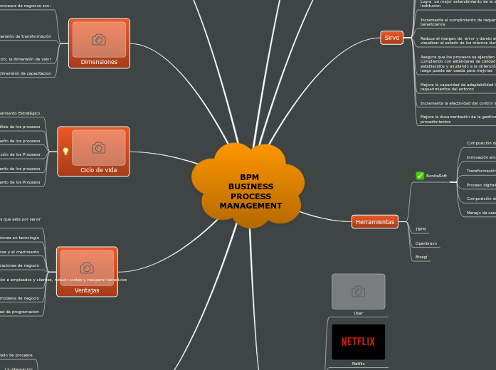 BPM BUSINESS PROCESS MANAGEMENT - Mind Map